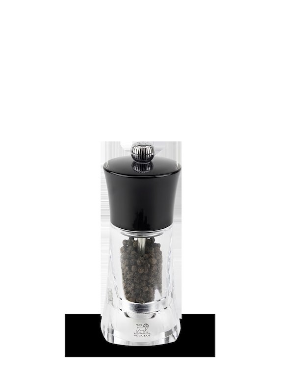 MLIN ZA BIBER – Manual pepper mill in acrylic, black 14 cm