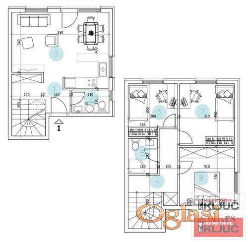 PETROVARADIN, 74m2, Troiposoban-Duplex sa pdv