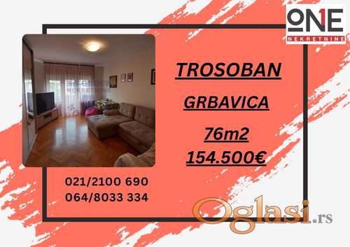 U srcu Grbavice predstavljamo vam savršen trosoban stan.