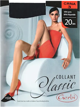 Gerbi
COLLANT Classic 20 DEN crne hulahopke - veličina 3, 1 kom
