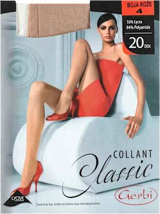 Gerbi
COLLANT Classic 20 DEN boja kože hulahopke - veličina 4, 1 kom