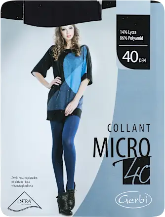 Gerbi
COLLANT MICRO 40 DEN crne hulahopke - veličina 3, 1 kom