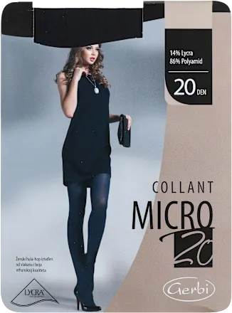 Gerbi
COLLANT MICRO 20 DEN crne hulahopke - veličina 3, 1 kom