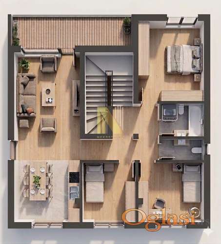 Dvosoban stan 94 m² na Telepu, Novi Sad
