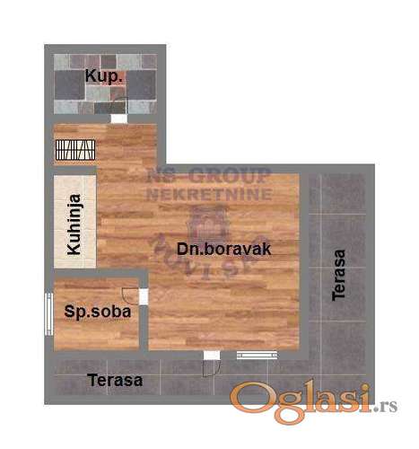 Dvosoban stan na Karagaci, 45m2
