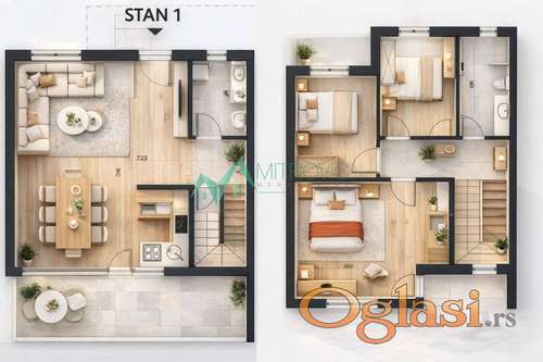MODERNA TOWNHOUSE KUĆA – Vaš porodični dom, 89 m2 (šifra: 1003995)
