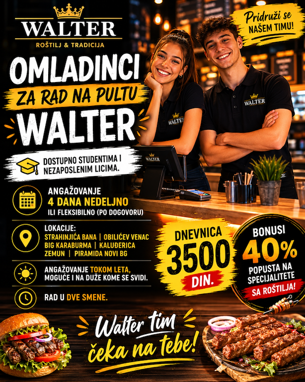 Omladinci Za Rad Na Pultu Walter Privremeni poslovi