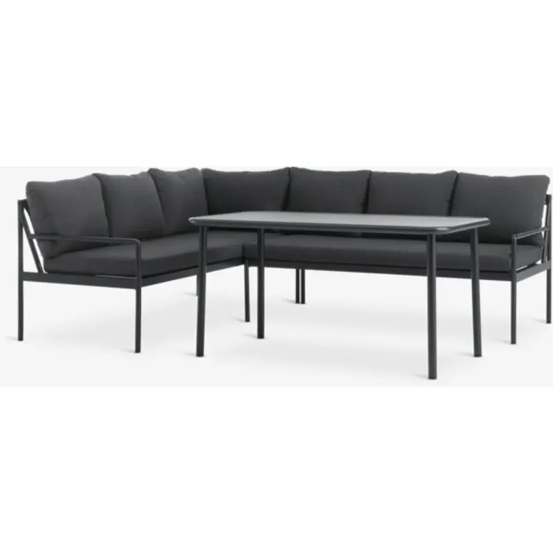 Lounge ugaona garnitura STROEMSTAD, 6 osoba, crna