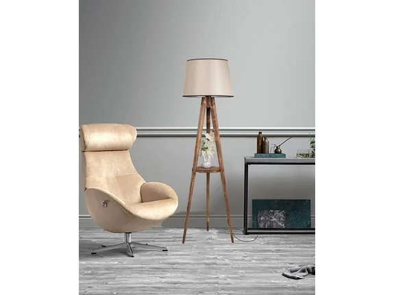 Opviq Podna lampa Sehbali Tripod Yanik Lambader Pramit Açik Hasir Abajurlu