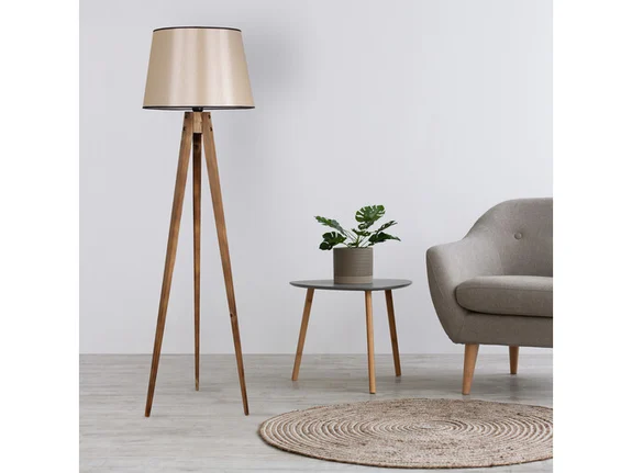Opviq Podna lampa Tripod Yanik Lambader Pramit 15-3 Abajurlu