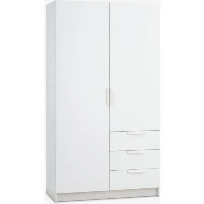 Ormar JENSLEV 96x176, 2 vrata, 3 fioke, bela