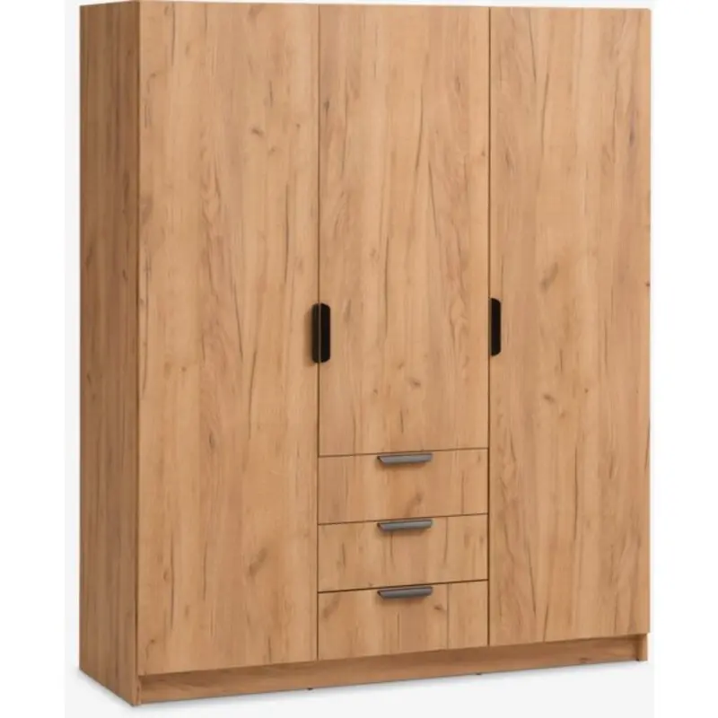 Ormar JENSLEV 144x176 3 vrata 3 fioke, natur hrast