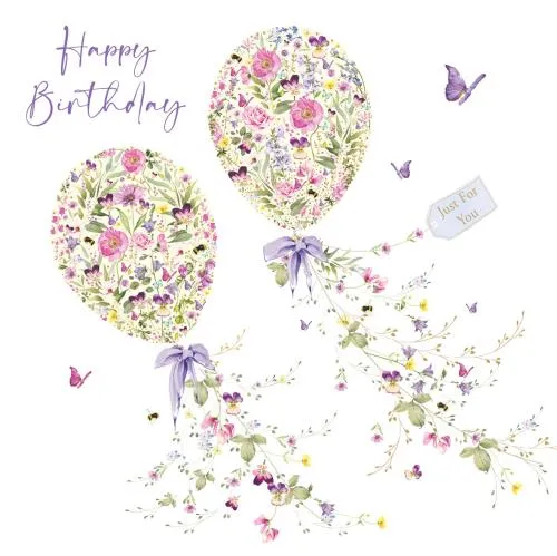 Rođendanska čestitka FLOWER BALLOONS