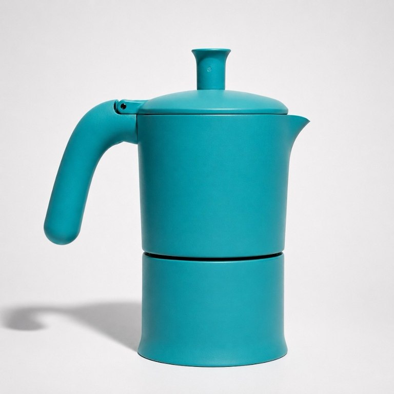 Angelina ANG301 moka pot 3 šoljice,gas , boja tirkizno plava