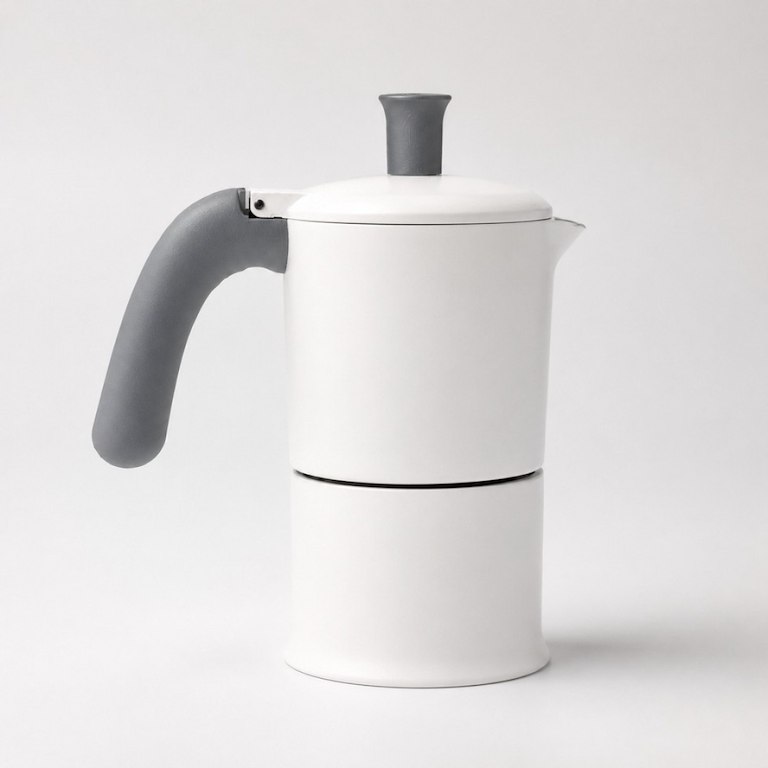 Angelina ANG302 moka pot 3 šoljice,gas , boja bela