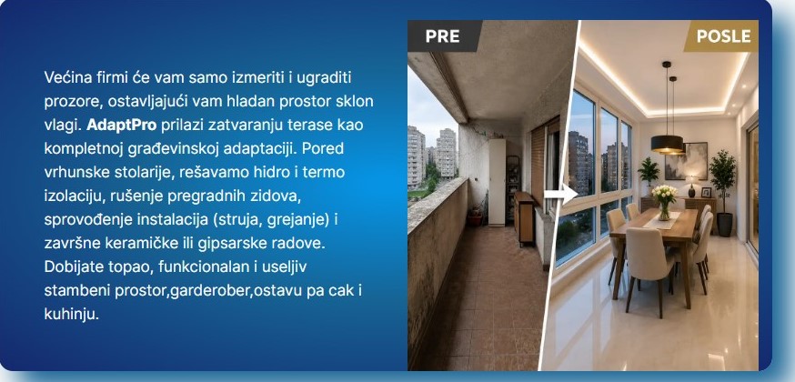 Planiraš zatvaranje terase? Prvo pročitaj ovo pa zoveš majstora