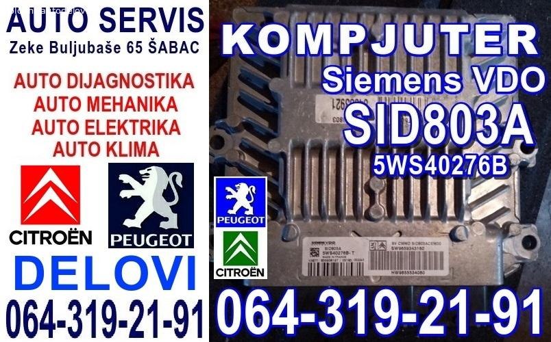 KOMPJUTER SIEMENS VDO SID803A PEŽO CITROEN 5WS40276B PEUGEOT