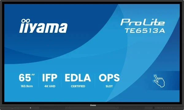 Interaktivni ekran 65" Iiyama TE6513A-B3AG IPS 3840x2160/Android 14/8ms/HDMI/DP