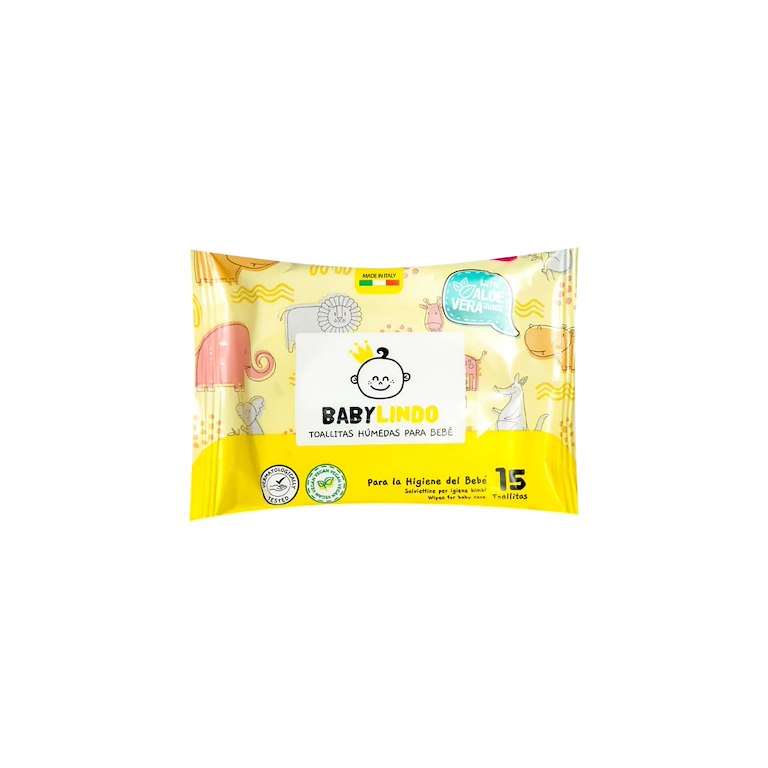 Baby Lindo Vlažne Maramice za Bebe sa Aloe Verom 15 Komada