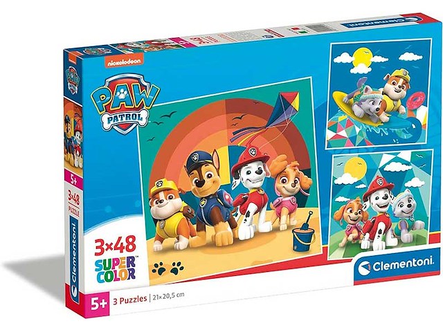 Puzzle slagalice za decu 3x48 delova Patrolne šape Clementoni 25291