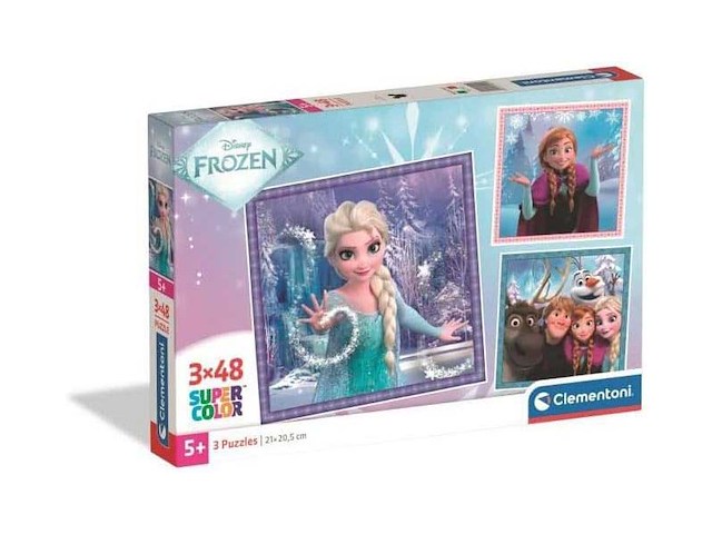 Puzzle slagalice za decu 3x48 delova Disney Frozen Clementoni 25021