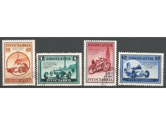 Kraljevina,Auto-moto trke 1939.,žigosano