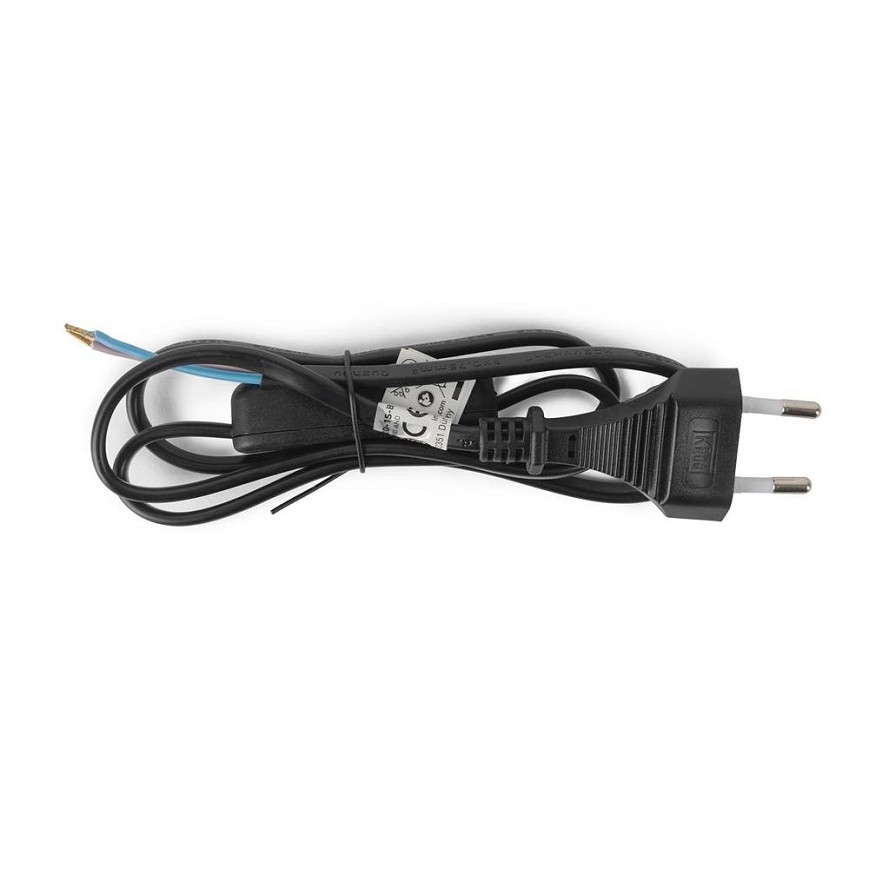 Prikljucni kabel 2x0.75 1m sa prekidacem crni