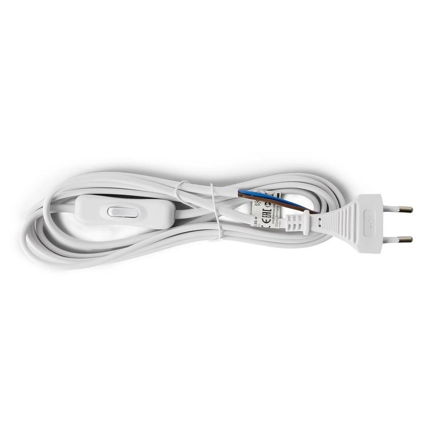 Prikljucni kabel 2x0.75 2.5m sa prekidacem beli