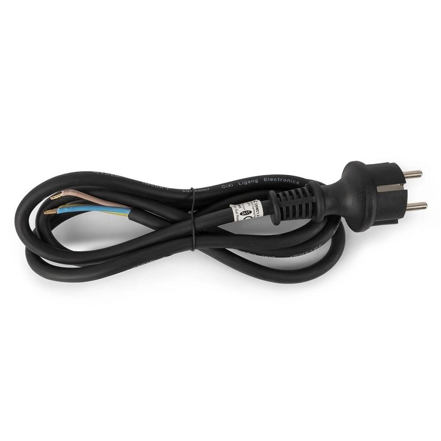 Prikljucni kabel 3x1.5 1.5m H05RR-F crni 16A IP44