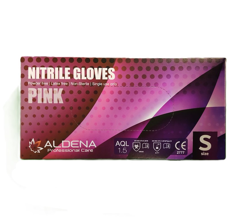 Nitrilne rukavice Roze S (6/7) 100 kom