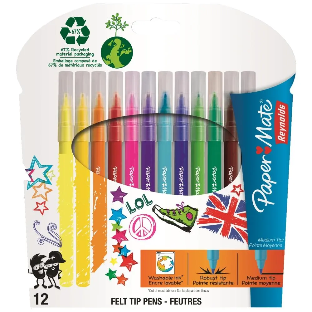 Flomasteri PAPERMATE MEDIUM TIP 1/12