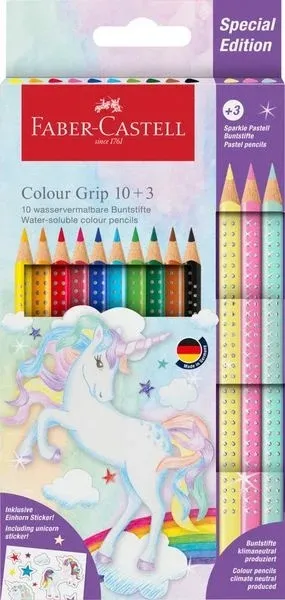 FABER CASTELL drvene bojice 1/10+ 3 SVETLUCAVE - JEDNOROG