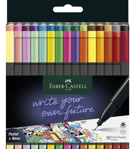 FABER CASTELL flomasteri lajneri 1/30 PASTEL+NEON