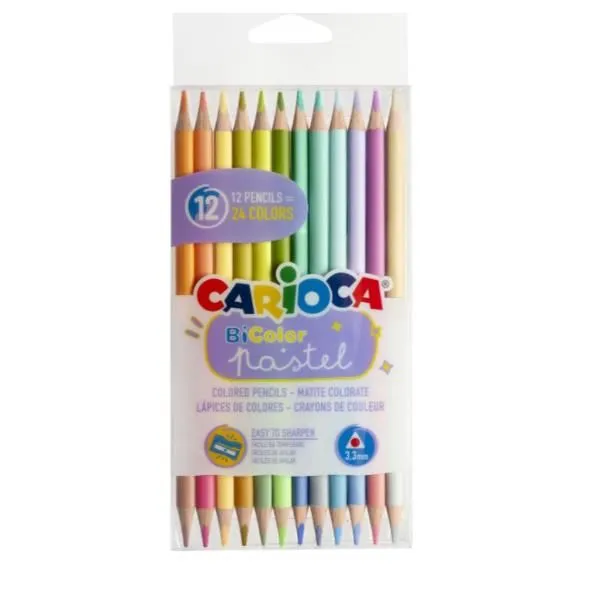 Drvene bojice BIKOLOR PASTEL 1/12
