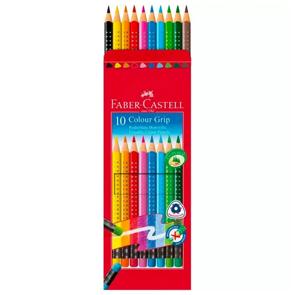 FABER CASTELL drvene boje sa gumicom 1/10