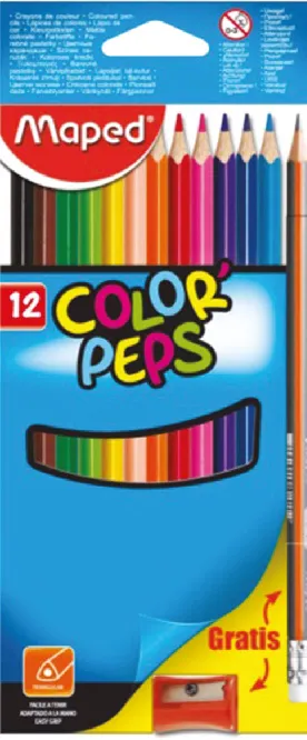 DRVENE BOJICE MAPED Color Peps zlatno/srebrna