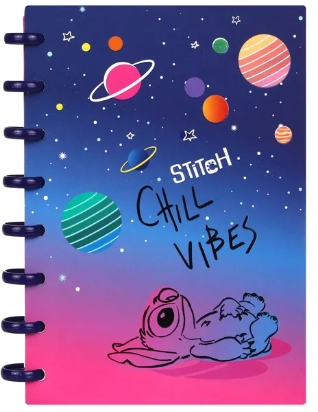 Notes A5 na kvadratiće STITCH - CHILL VIBES