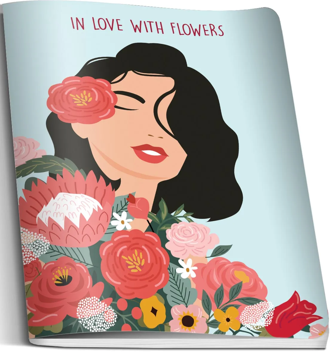 SVESKA A5 KARO IN LOVE WITH FLOWERS