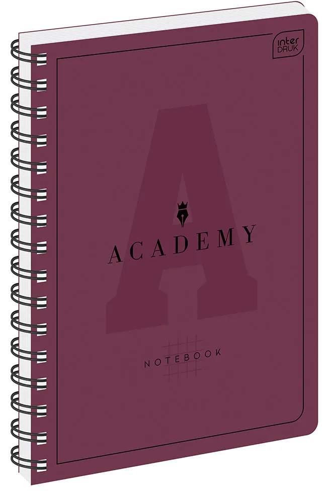 Sveska A5 kvadratići,spiralni povez ACADEMY - VIŠE MOTIVA