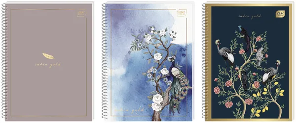 Sveska sa spiralom A5 METALLIC SATIN GOLD 80l