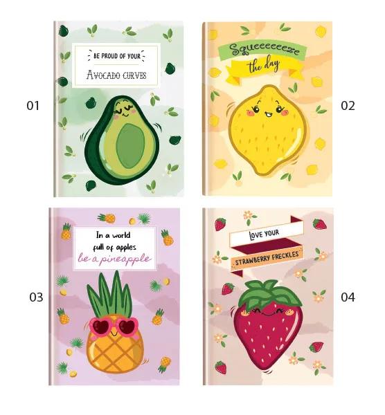 Sveska FRUITY A4 tvrdi povez 80l