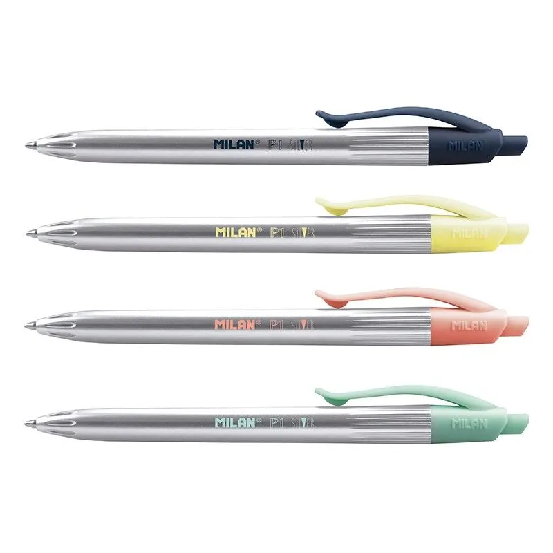Hemijska olovka ball pen plavo mastilo MILAN - SILVER (Više vrsta)