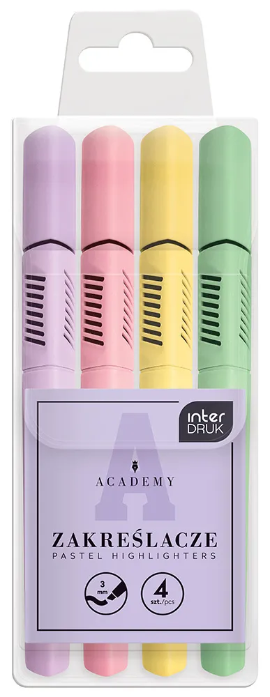 Set četiri signira pastelnih boja ACADEMY