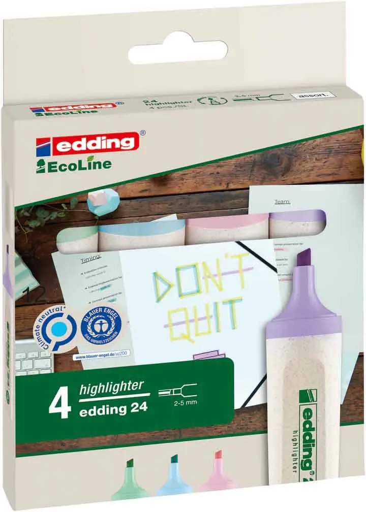 SIGNIRI E-24 ECOLINE PASTEL 2-5MM SET 1/4 EDDING SORTIRANO