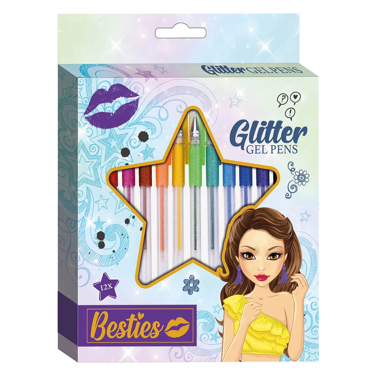 12 svetlucavih gel olovaka BESTIES