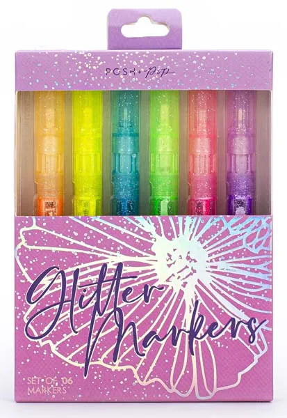 Set šest svetlucavih signira GLITTER 2