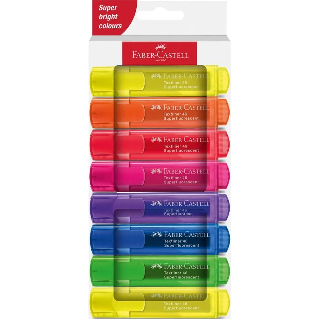 FABER CASTELL set osam signira jarkih boja