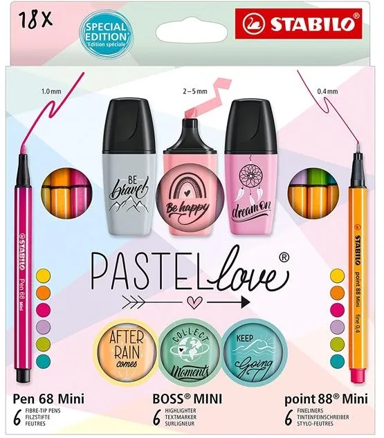 Signiri STABILO BOSS - pastelni set