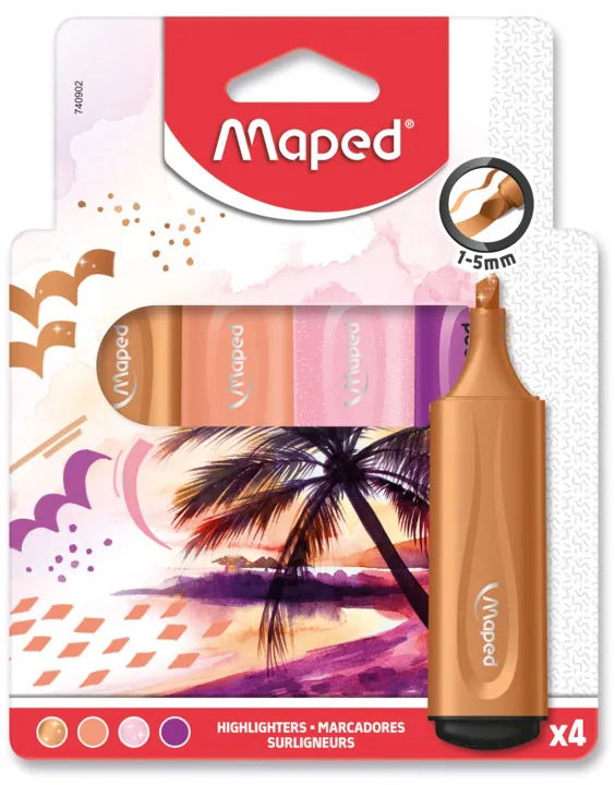 MAPED TEXT MARKER FLUO PEP'S 1/4 SET