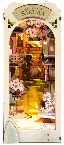 3D drvene puzzle/držač za knjige FALLING SAKURA